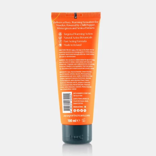 Aura Sports Recovery Cream | Strong Heat Muscle & Joint Cream 100ml ...
